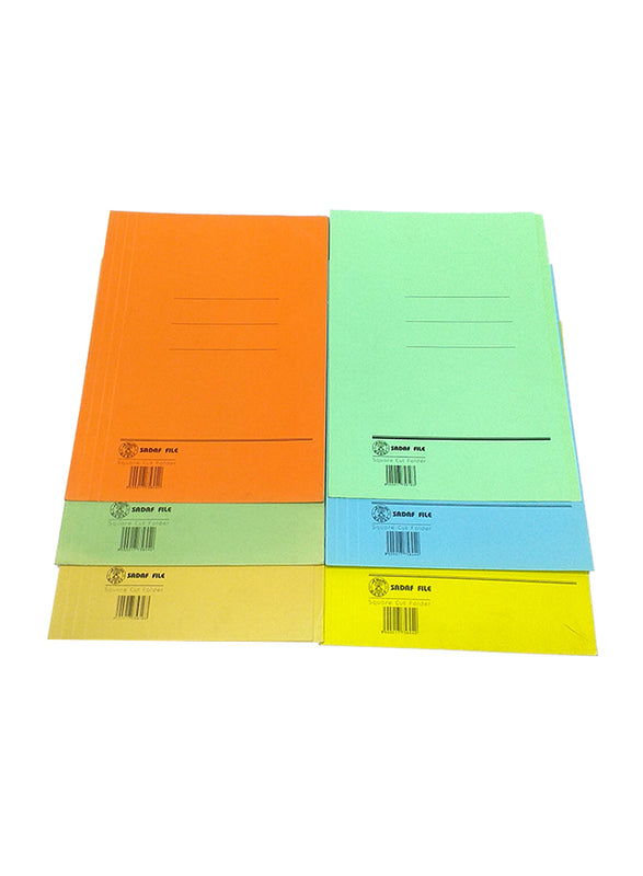 Sadaf Square Cut Folder, 6 inch, Assorted Color – Arizone Qatar